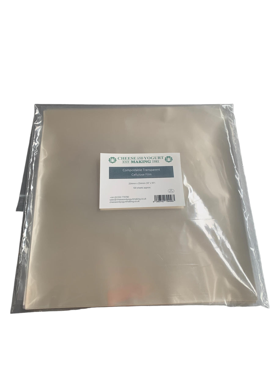 Compostable Transparent Cellulose Film Wrap – Cheese and Yoghurt Making