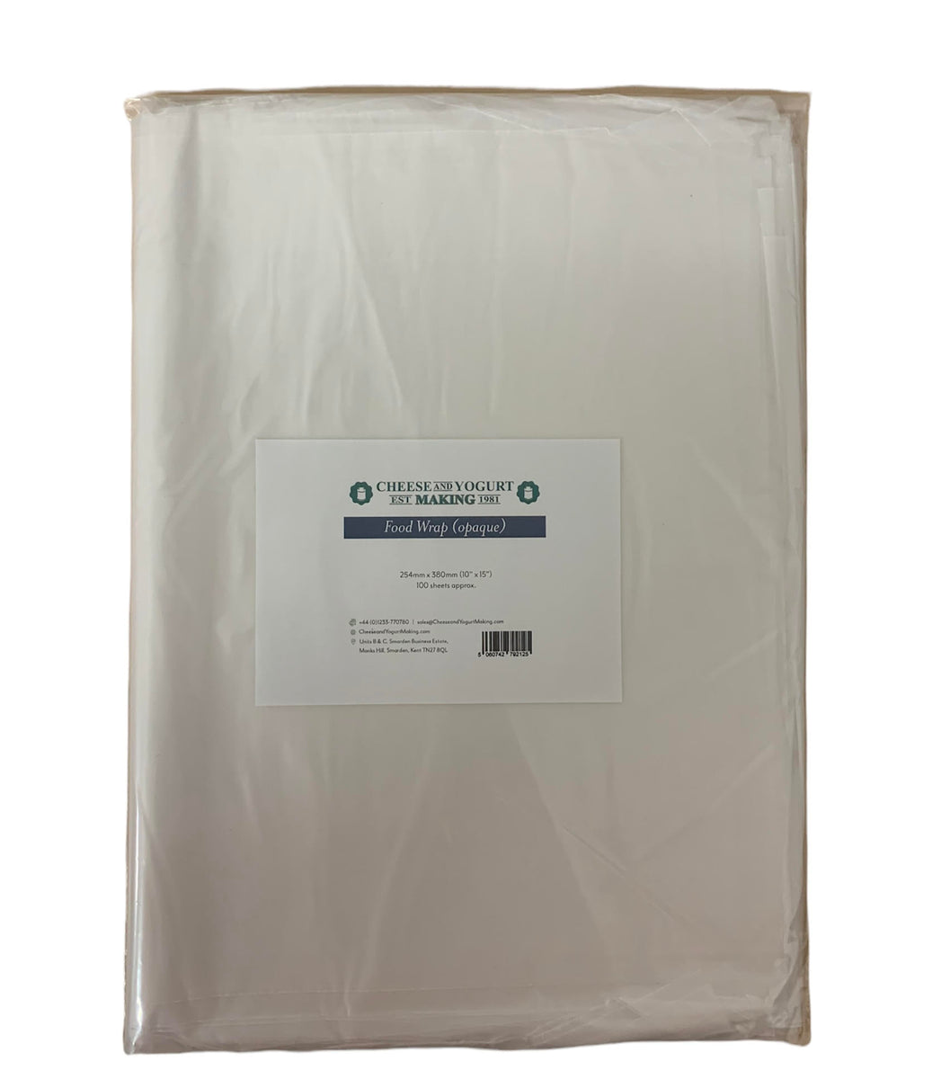 Opaque Food Wrap – Cheese and Yoghurt Making